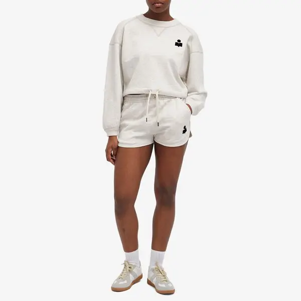Isabel Marant Étoile Margo Drawstring Sweater With Logo - Ecru