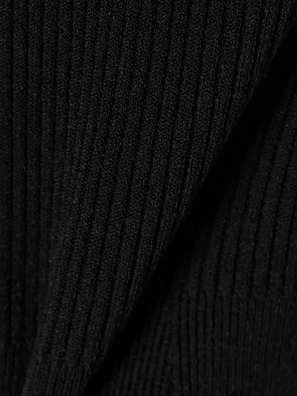 Alaïa Ribbed-knit Bodysuit - Black