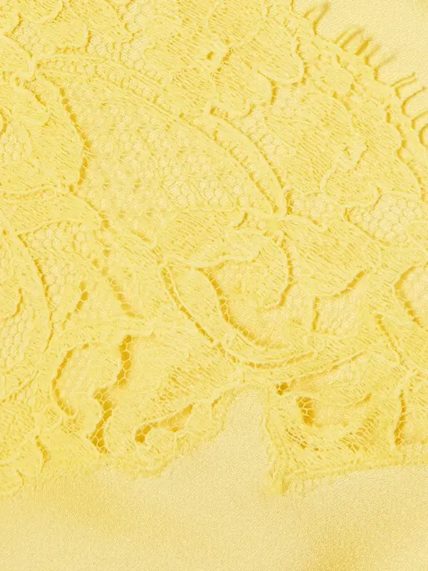 Stella McCartney Iconic Lace-trimmed Satin Camisole - Yellow