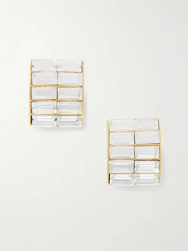 Alessandra Rich Gold-tone Clip Earrings - Silver