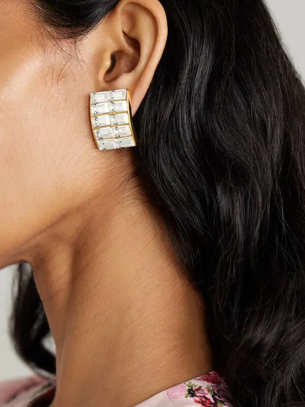 Alessandra Rich Gold-tone Clip Earrings