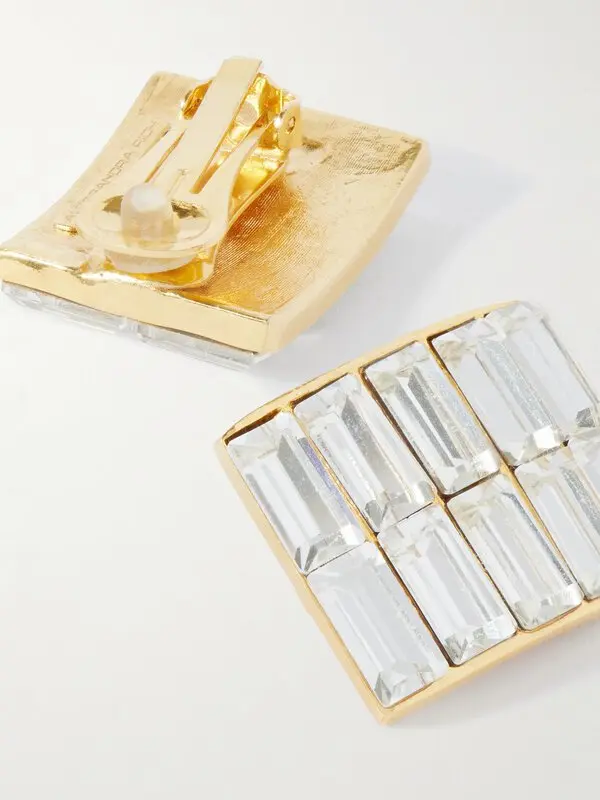 Alessandra Rich Gold-tone Clip Earrings