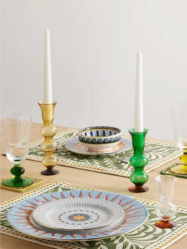 La DoubleJ Bubble Candle Set Of Four Murano Glass Candle Sticks