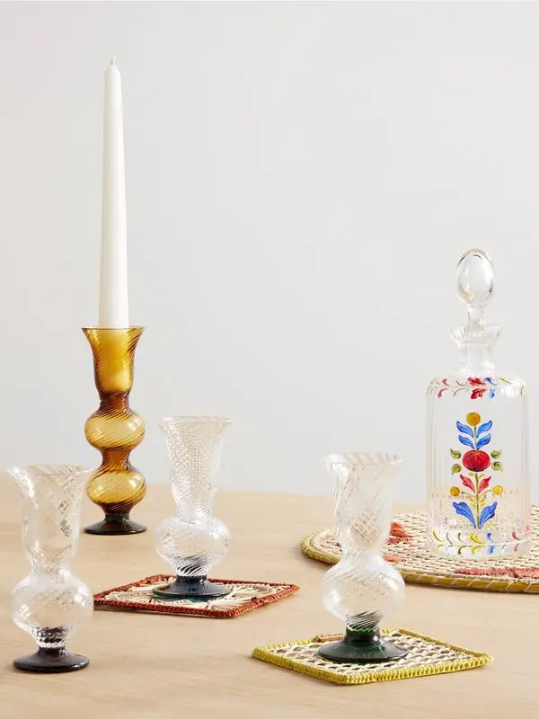 La DoubleJ Sippers Set Of Four Mini Murano Glasses - Multi