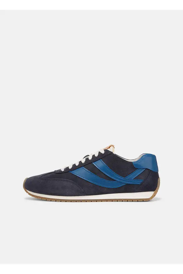 Vince Oasis Suede & Leather Runner Sneakers - Blue