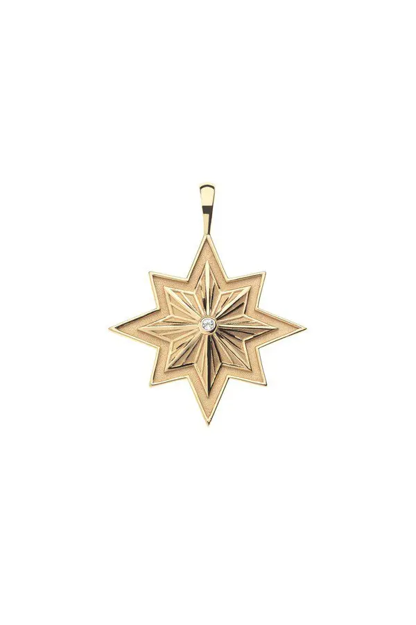 JANE WIN Lucky Wish On A Star Pendant - Gold