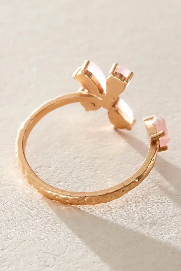Free People Isla Ring - Rose Quartz/gold