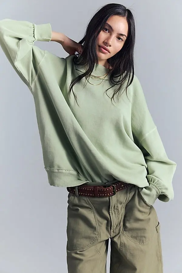 Free People We The Free Palm Springs Pullover - Soft Moss