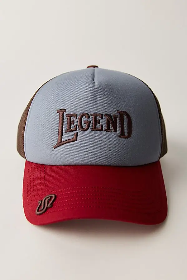 UNDERSTATED LEATHER On The Road Trucker Hat - Ice Blue