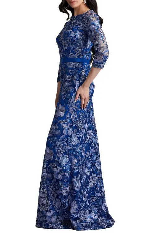 Tadashi Shoji Floral Lace Embroidery Gown