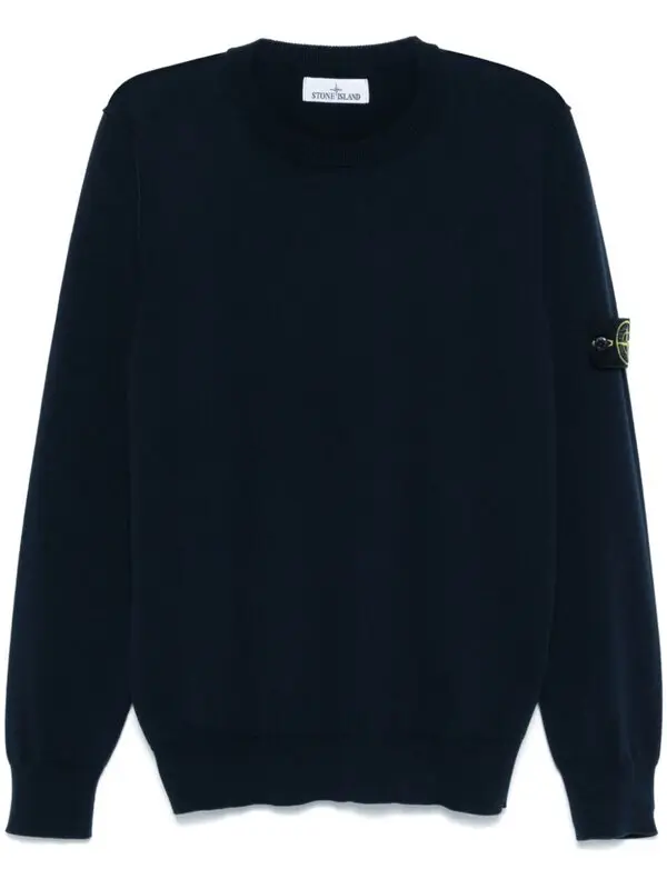 Stone Island Logo-patch Crew-neck Sweater