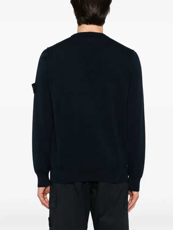 Stone Island Logo-patch Crew-neck Sweater