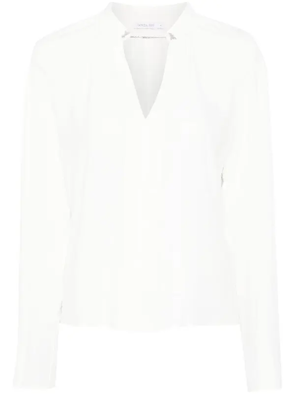 Patrizia Pepe Cufflink-detail Blouse