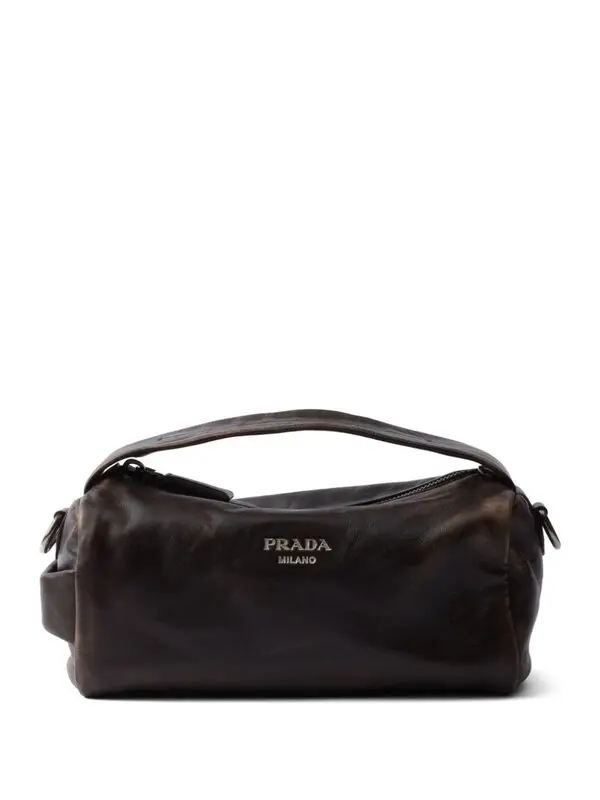 Prada Nappa Leather Shoulder Bag - Brown