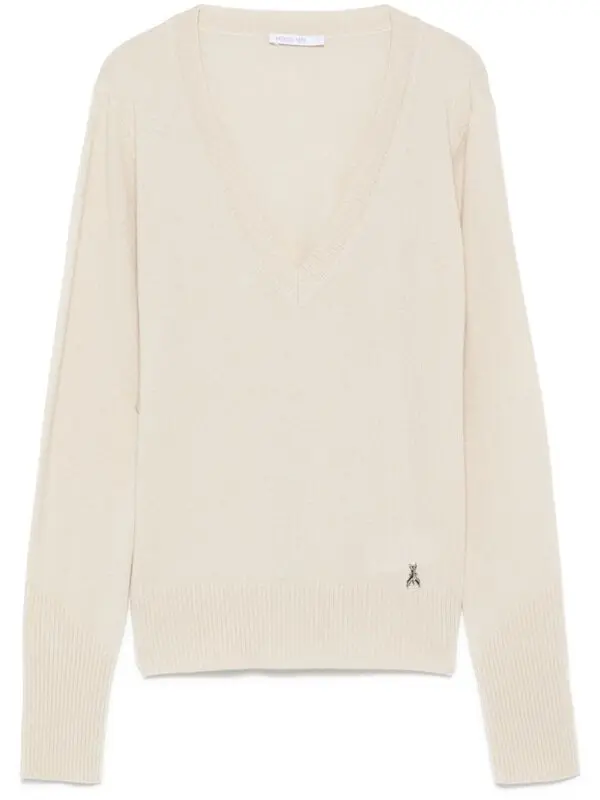 Patrizia Pepe Cashmere V-neck Sweater - Neutrals