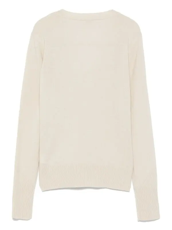 Patrizia Pepe Cashmere V-neck Sweater - Neutrals