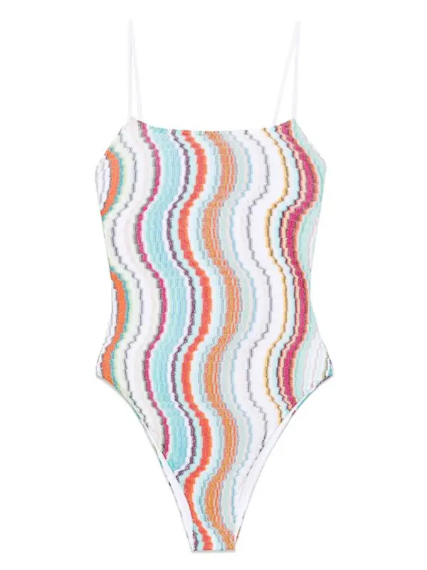 Missoni Patterned One Piece Swimsuit - Blue