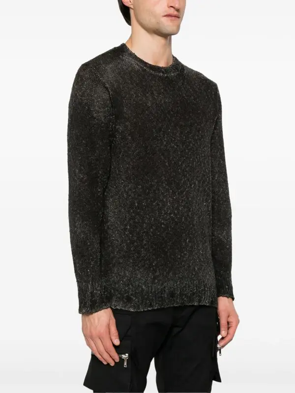 Avant Toi Distressed Sweater - Grey