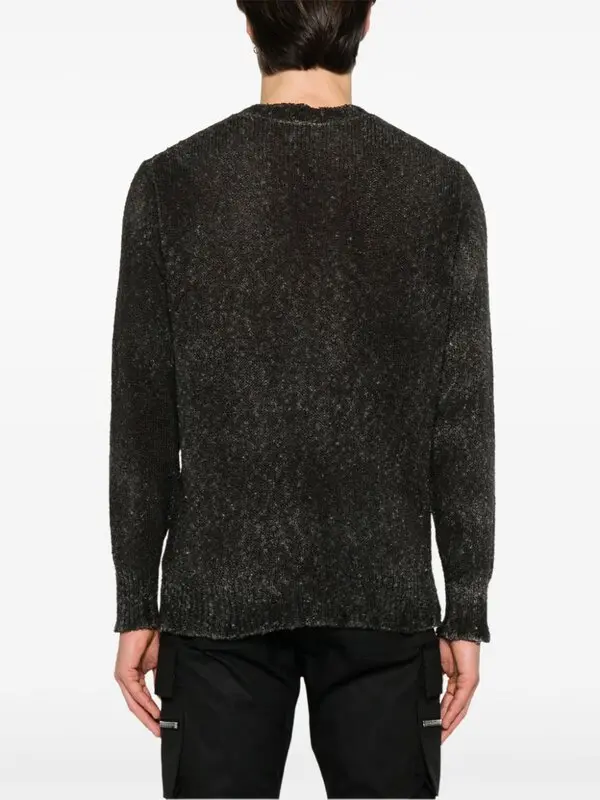 Avant Toi Distressed Sweater - Grey