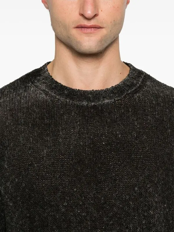 Avant Toi Distressed Sweater - Grey
