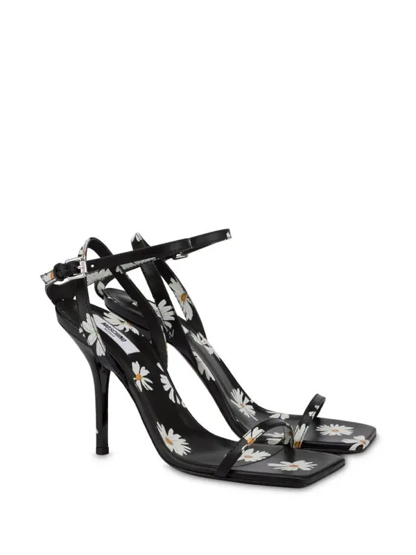 Moschino 100mm Floral-print Sandals