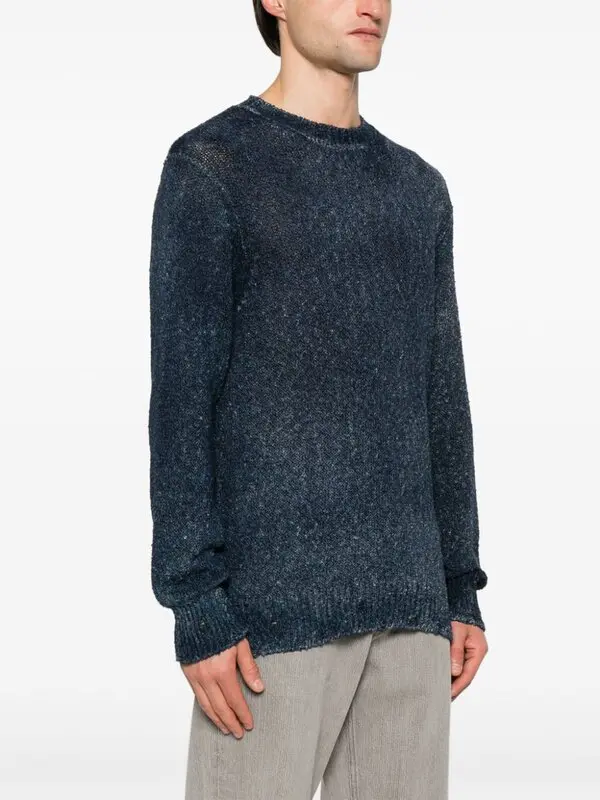Avant Toi Distressed-effect Sweater - Blue