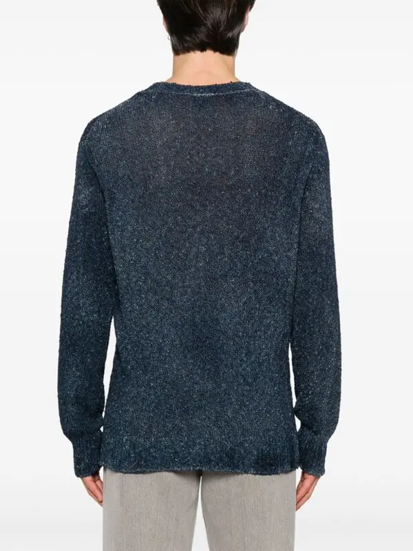Avant Toi Distressed-effect Sweater - Blue