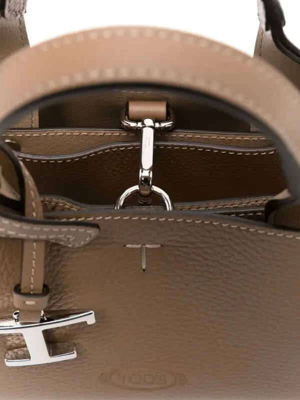 TOD'S Mini Leather Tote Bag - Brown
