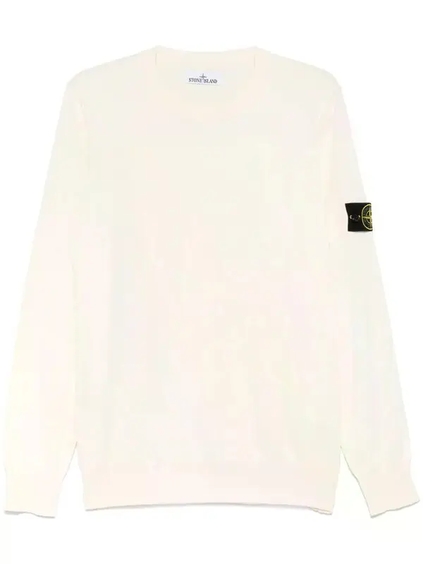 Stone Island Compass-badge Sweater - White