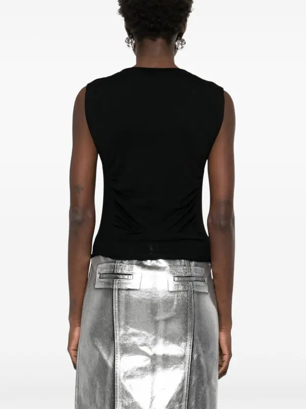 Alexander Wang Ruched Sleeveless Top - Black