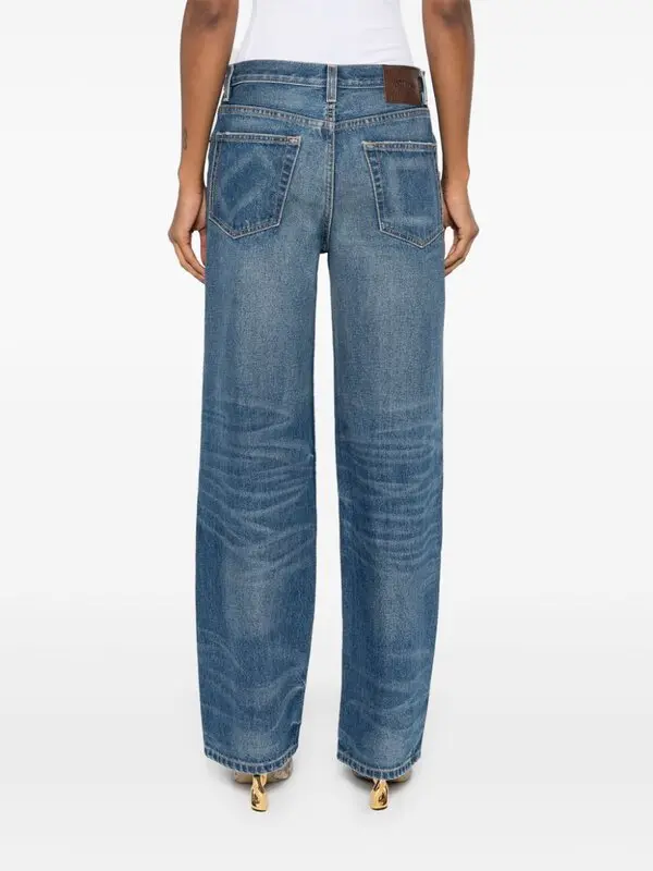 INTERIOR Remy Mid-rise Wide-leg Jeans