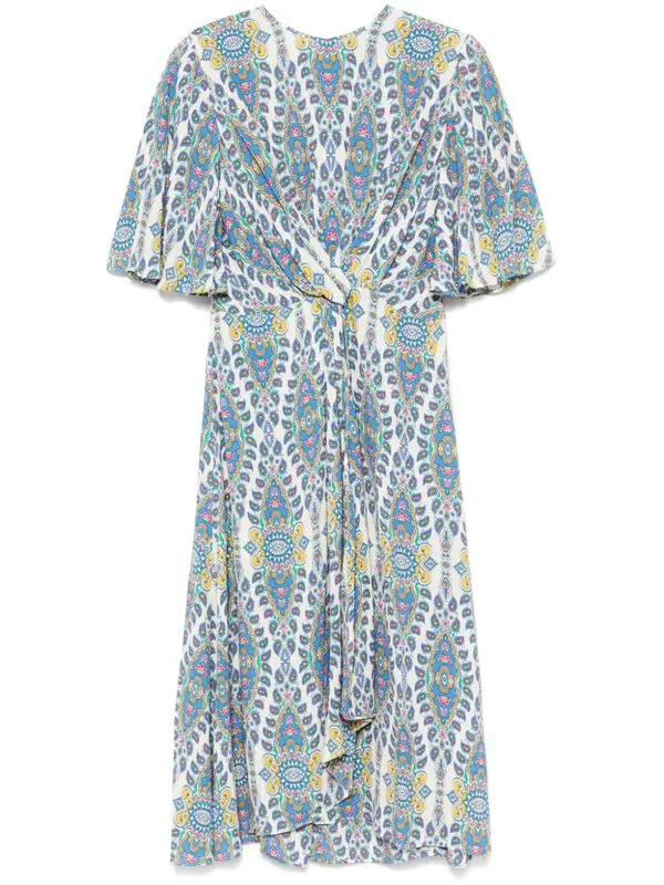 Etro Printed Midi Dress - Neutrals