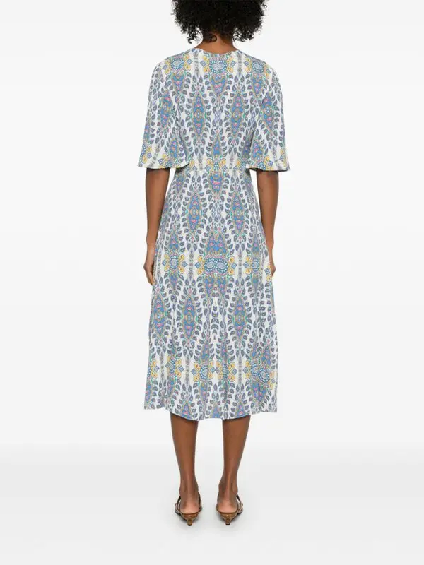 Etro Printed Midi Dress - Neutrals