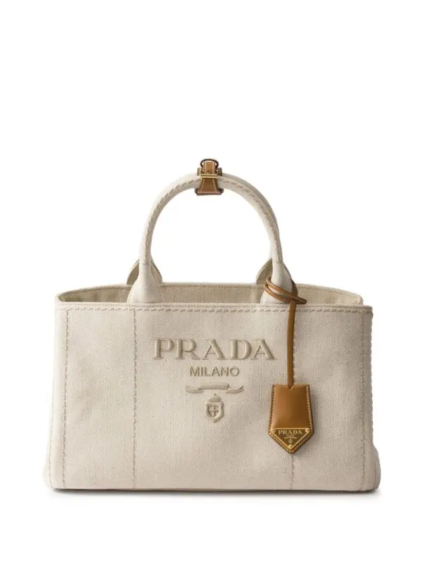 Prada Large Jardinière Tote Bag - Neutrals