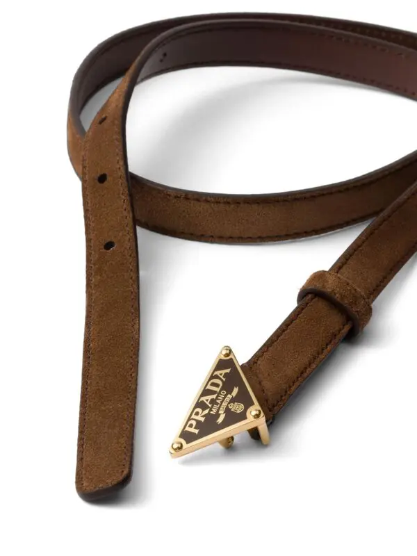 Prada Suede Belt - Brown
