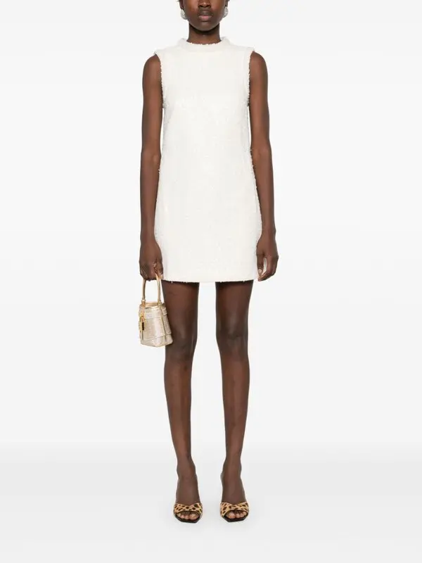 SELF-PORTRAIT Sequin-embellished Bouclé Dress