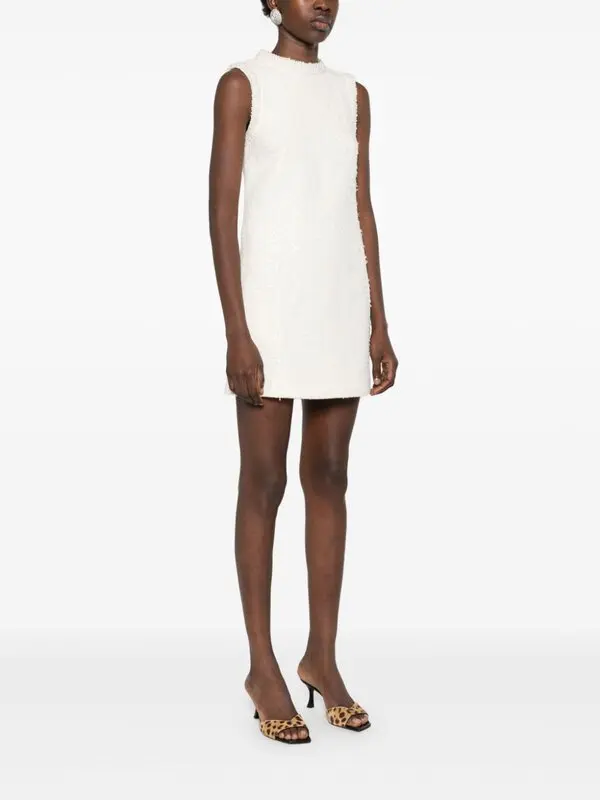 SELF-PORTRAIT Sequin-embellished Bouclé Dress