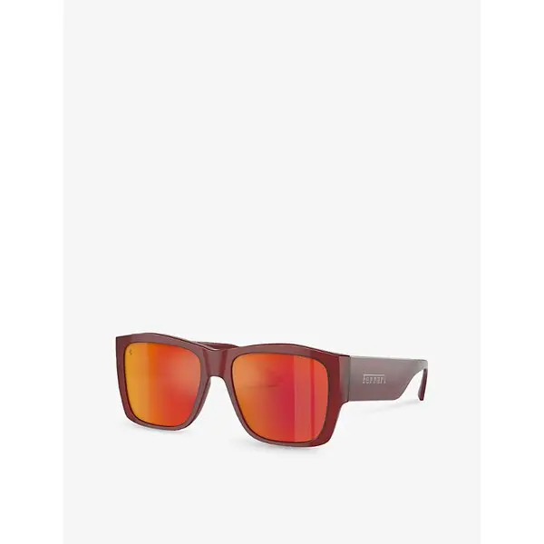 FERRARI Fh2003u Square-frame Sunglasses - Red