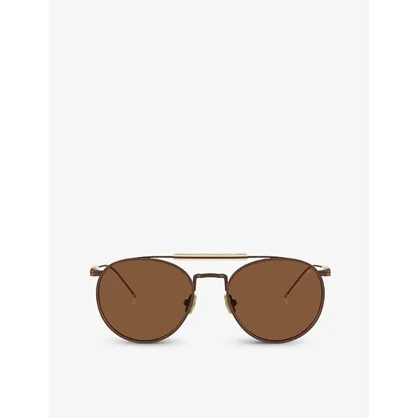 Brunello Cucinelli Round-frame Sunglasses - Brown