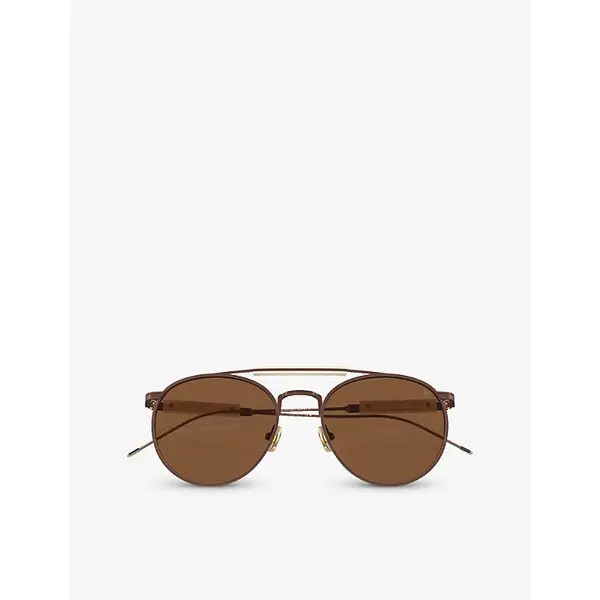 Brunello Cucinelli Round-frame Sunglasses - Brown
