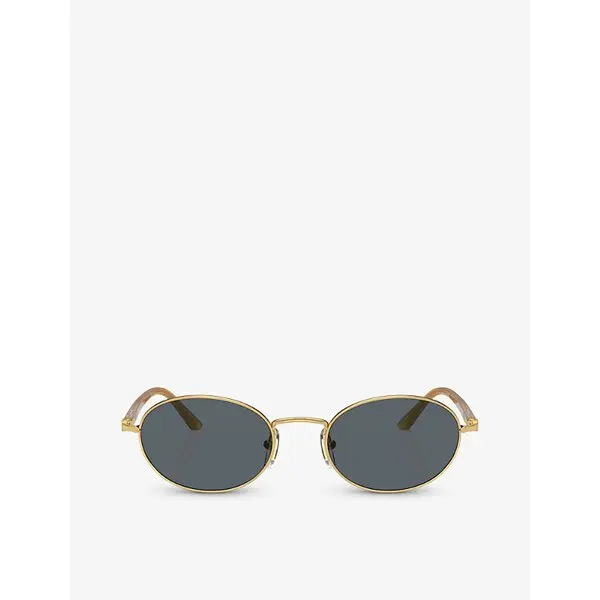 Persol Po1018s Round-frame Sunglasses - Gold