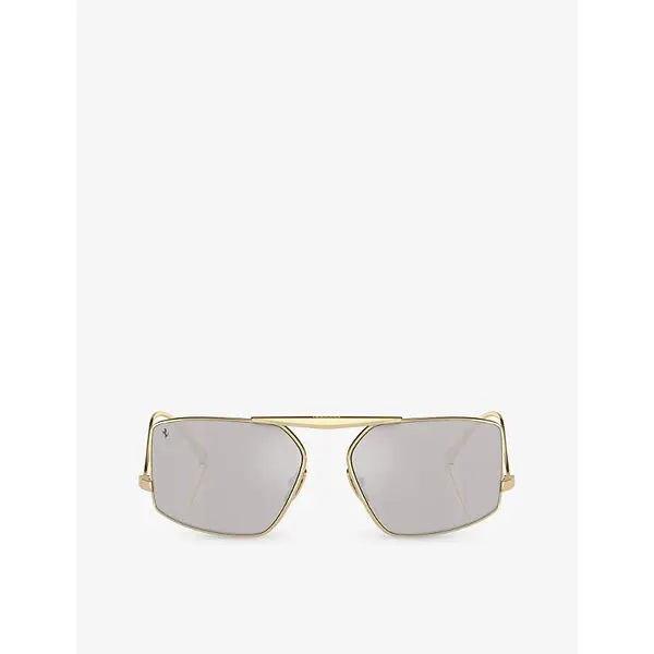 FERRARI Fh1008 Irregular-frame Sunglasses - Gold