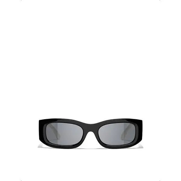 Chanel Ch5525 Rectangle Sunglasses - Black