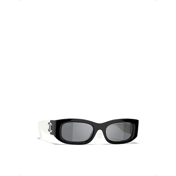 Chanel Ch5525 Rectangle Sunglasses - Black