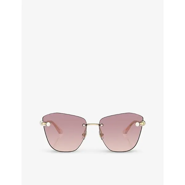 JIMMY CHOO Jc4004hb Square Sunglasses - Gold