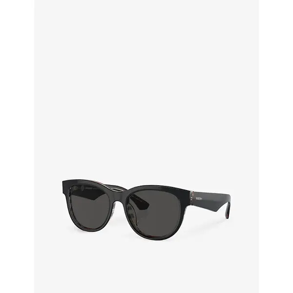 Burberry Be4432u Round-frame Sunglasses - Black
