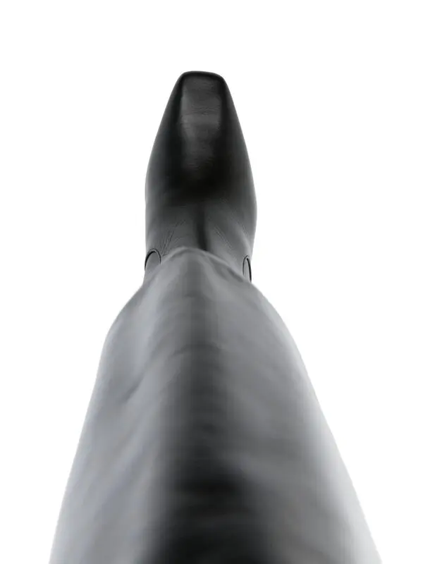 Chloé 85mm Georgia Leather Boots - Black