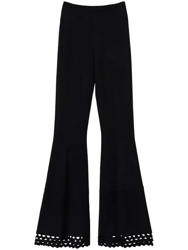 TWINSET Geometric-pattern Flared Trousers