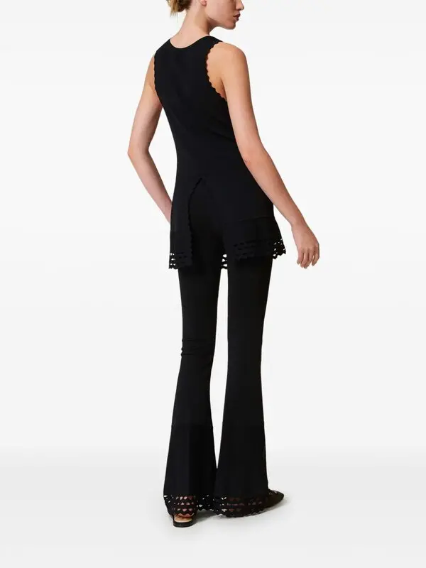 TWINSET Geometric-pattern Flared Trousers