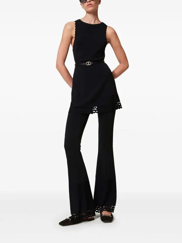 TWINSET Geometric-pattern Flared Trousers